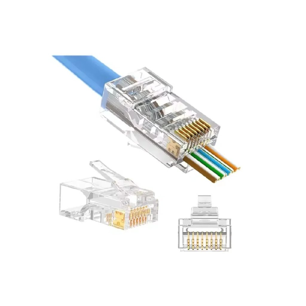 RJ45 Passthrough Connectors 100 Pack – ProElectronics